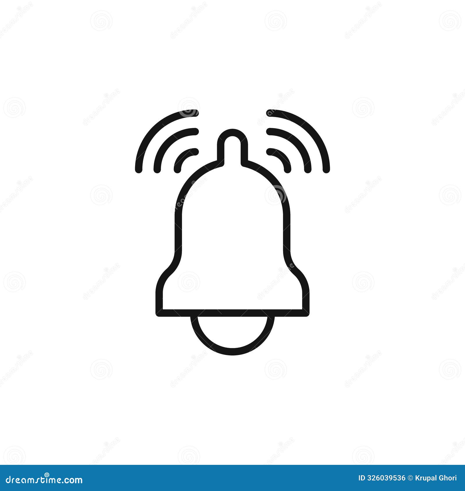 Notification Logo Sign Vector Outline Stock Illustration - Illustration ...