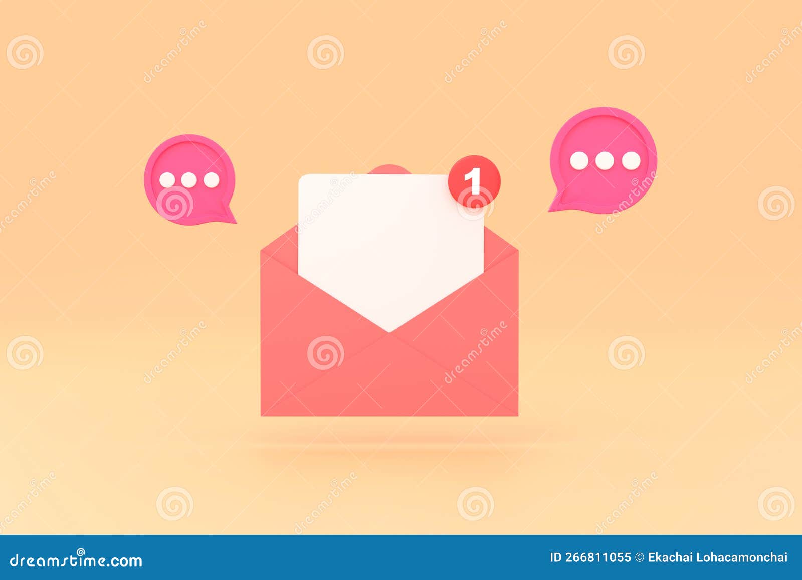 Notification Message Document Icon Bubble Symbol with Social ...