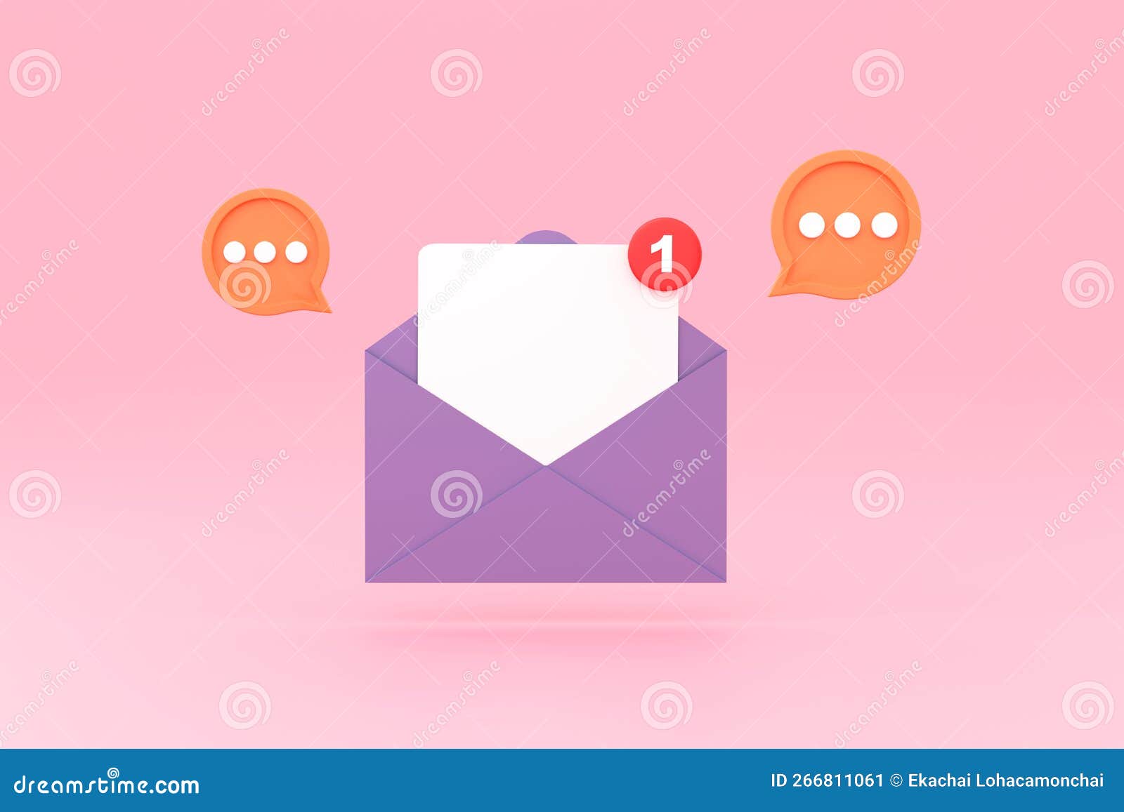 Notification Message Document Icon Bubble Symbol with Social ...