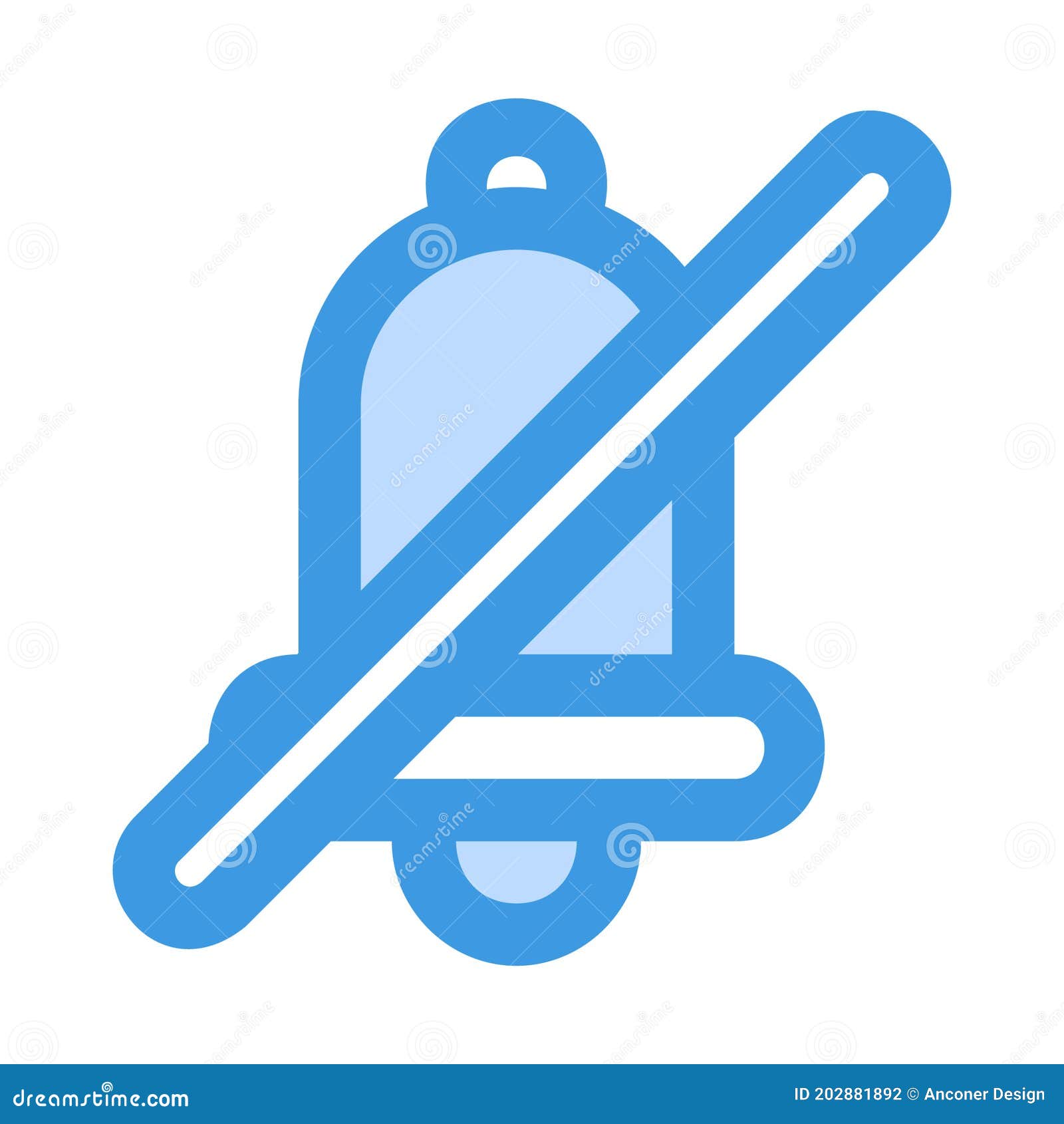 Notification Off Icon in Blue Style for Any Projects Stock Vector ...