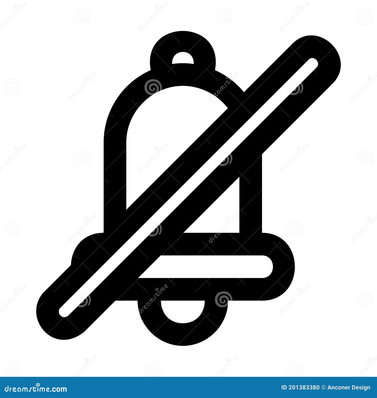 Notification Off Icon in Line Style for Any Projects Stock Vector ...