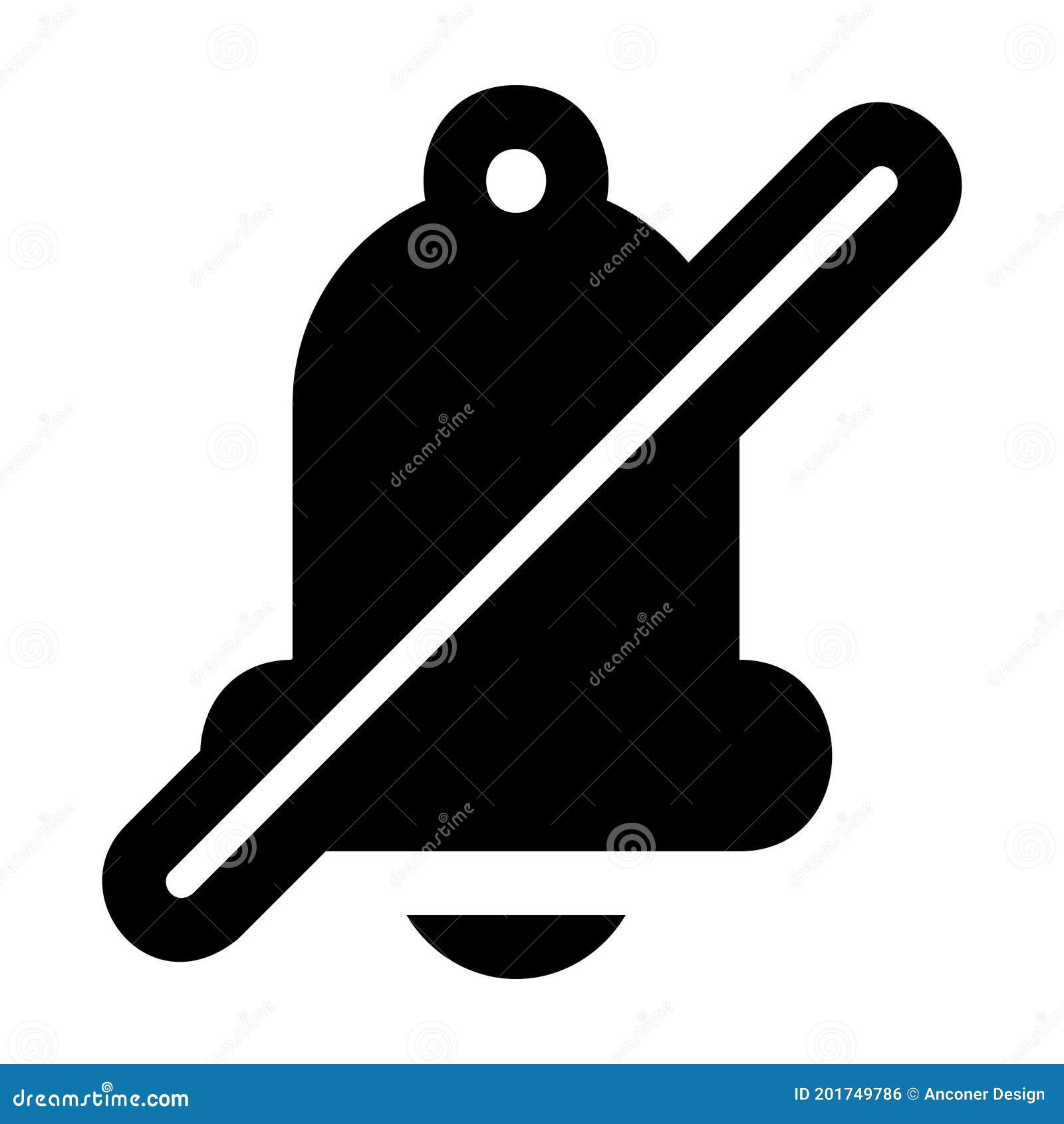 Notification Off Icon in Solid Style for Any Projects Stock Vector ...