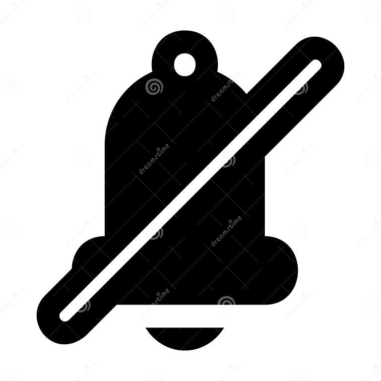Notification Off Icon in Solid Style for Any Projects Stock Vector ...