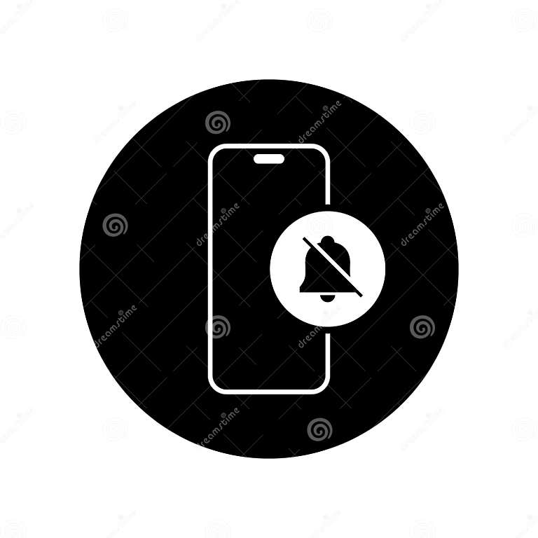 Notification Off Smartphone Icon Vector. Silent Mode Concept Stock ...