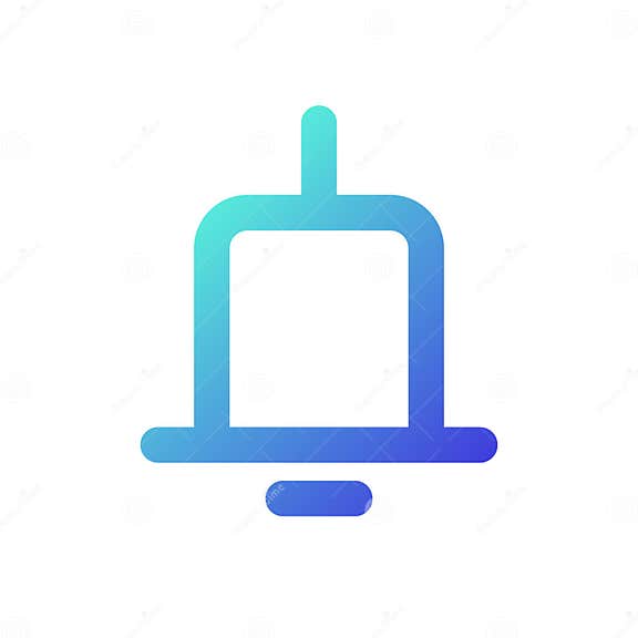 Notification Pixel Perfect Gradient Linear Ui Icon Stock Vector - Illustration of smartphone ...