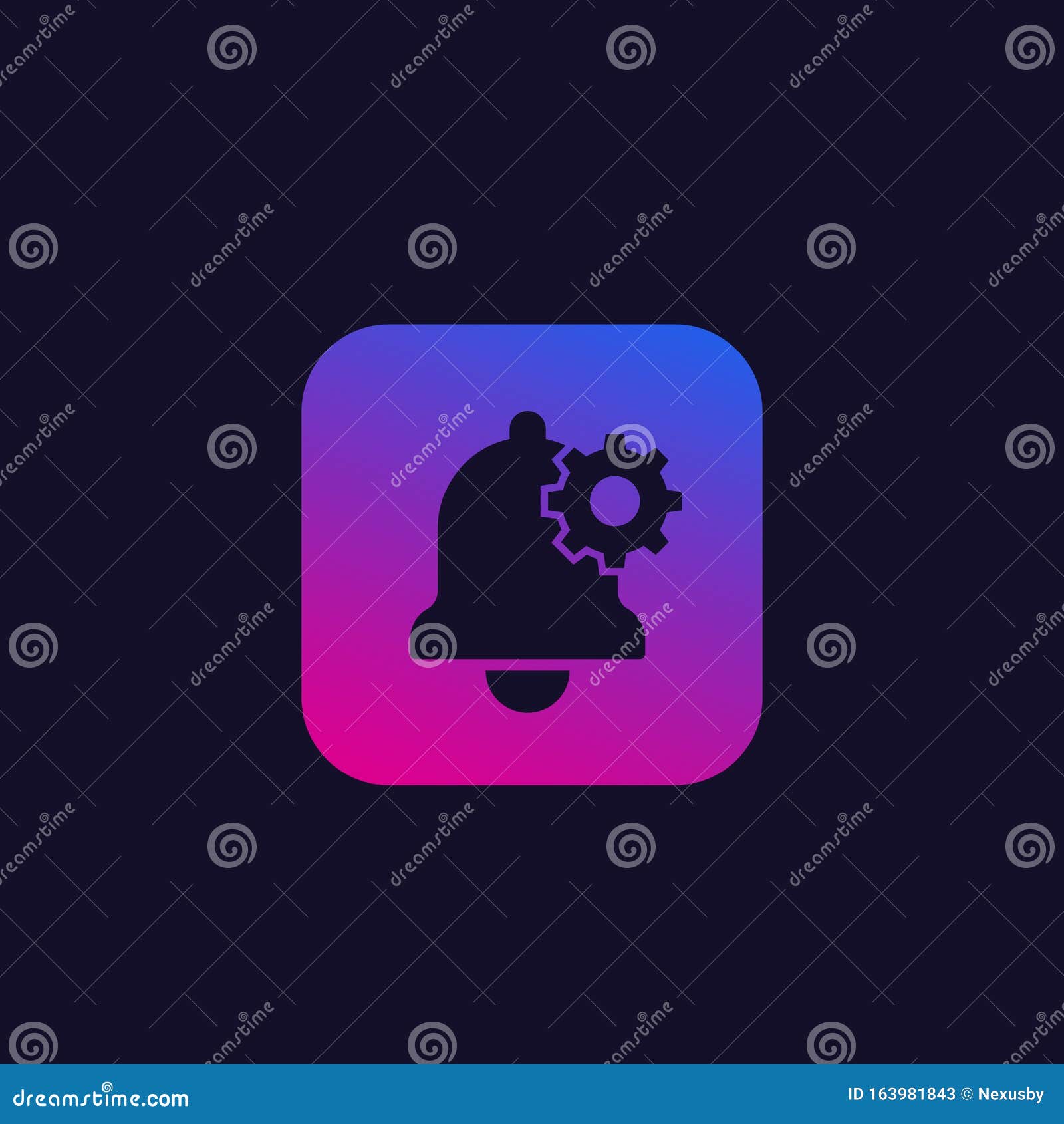 Notification Settings, Vector Icon Stock Vector - Illustration of ...