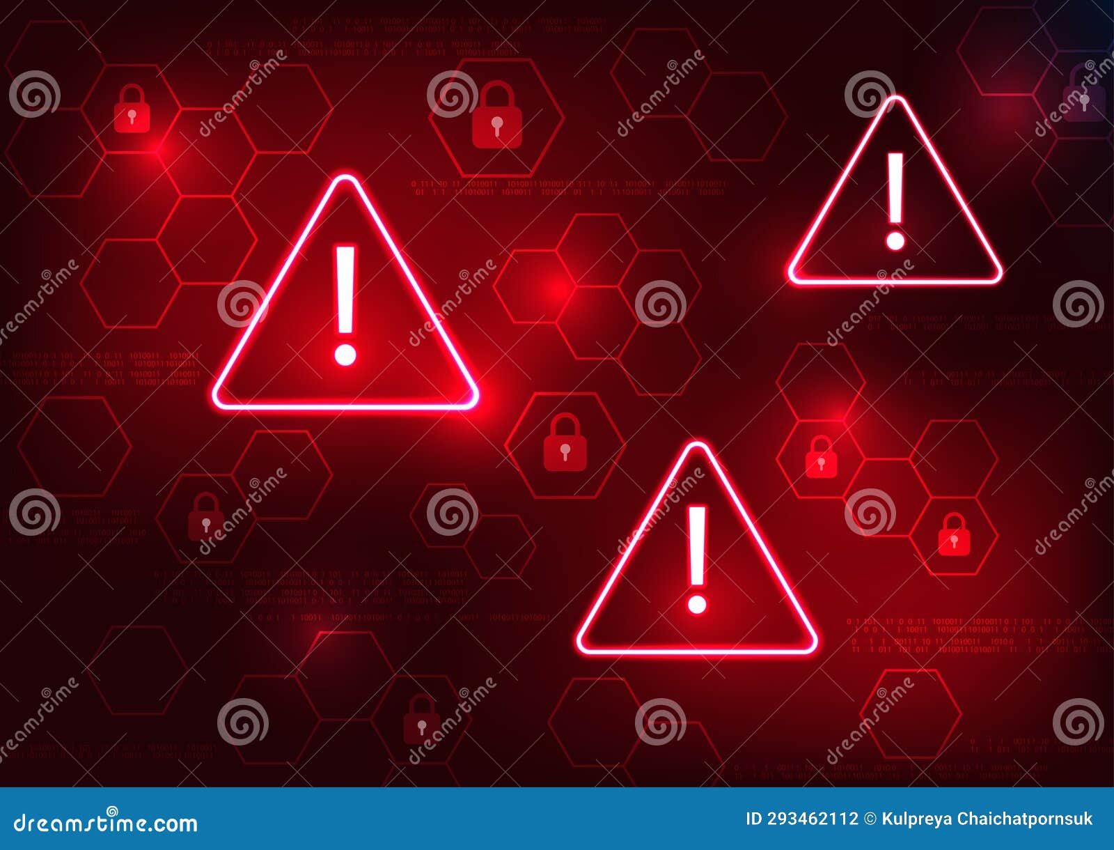 Notification Technology, Alert Symbol with a Lock with a Numeric Code ...