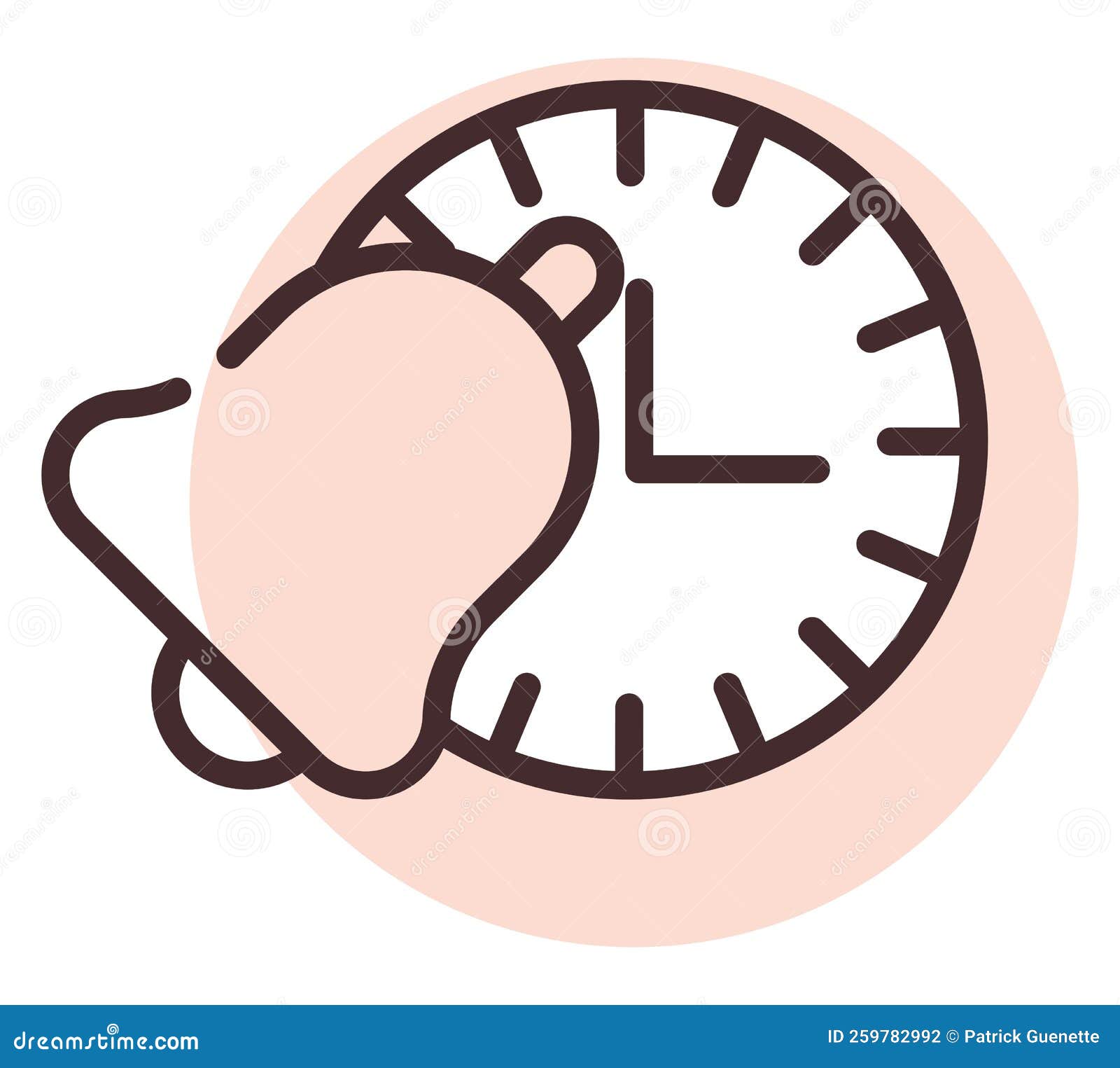 Notification time, icon stock vector. Illustration of object - 259782992