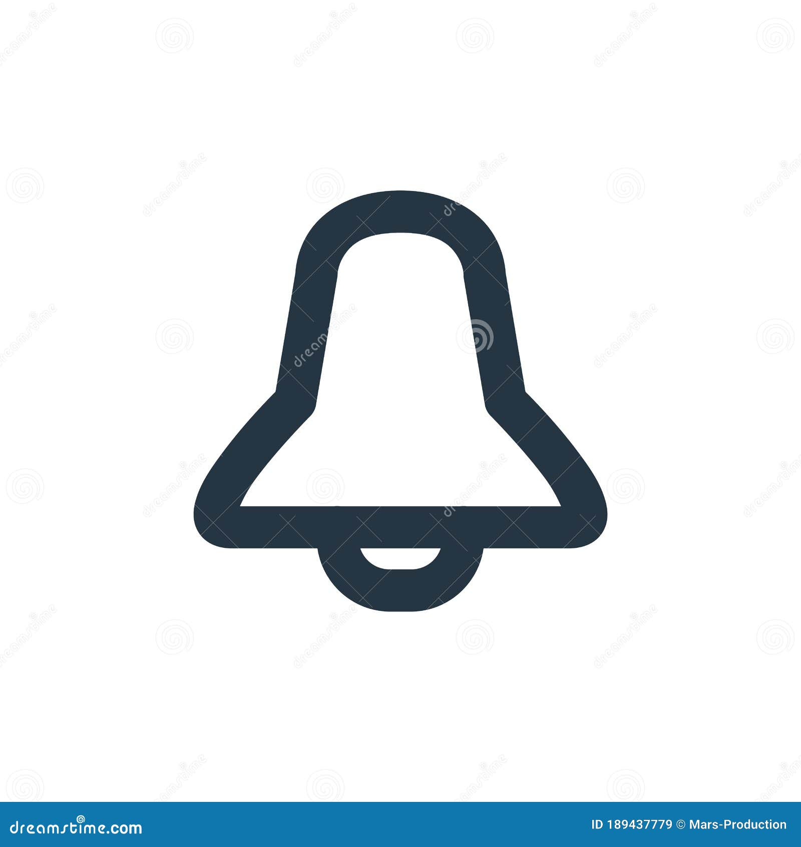 Notification Vector Icon Isolated on White Background. Outline, Thin ...