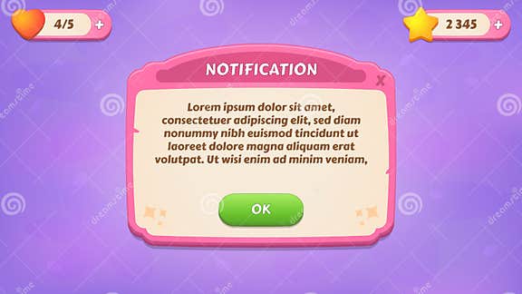Notifications Gui Kit Casual Assets For A Game Mobile A Set Of User Interface Elements And Pop