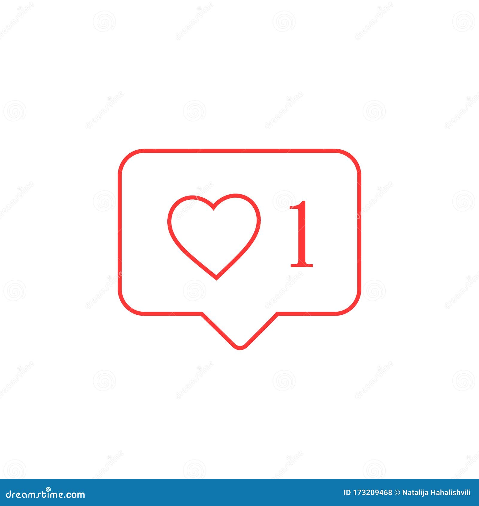 Notifications Icon. Like Line Icon Vector. Social Media Like Vector ...