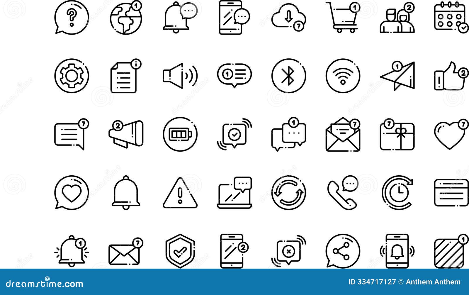 Notifications Icons High-Quality Vector Icons Collection with Editable ...