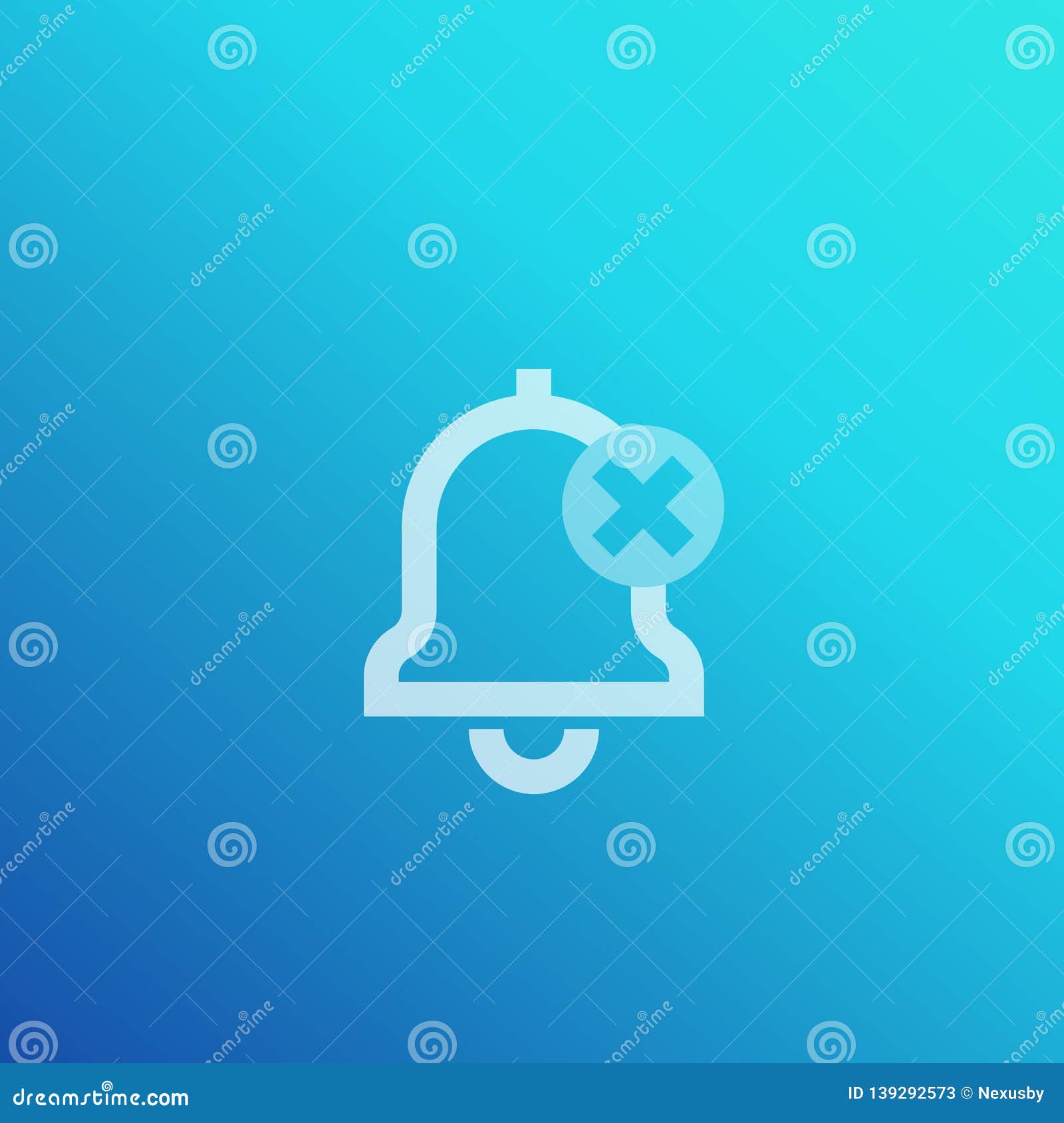 Notifications Off Vector Icon Stock Vector - Illustration of cross ...