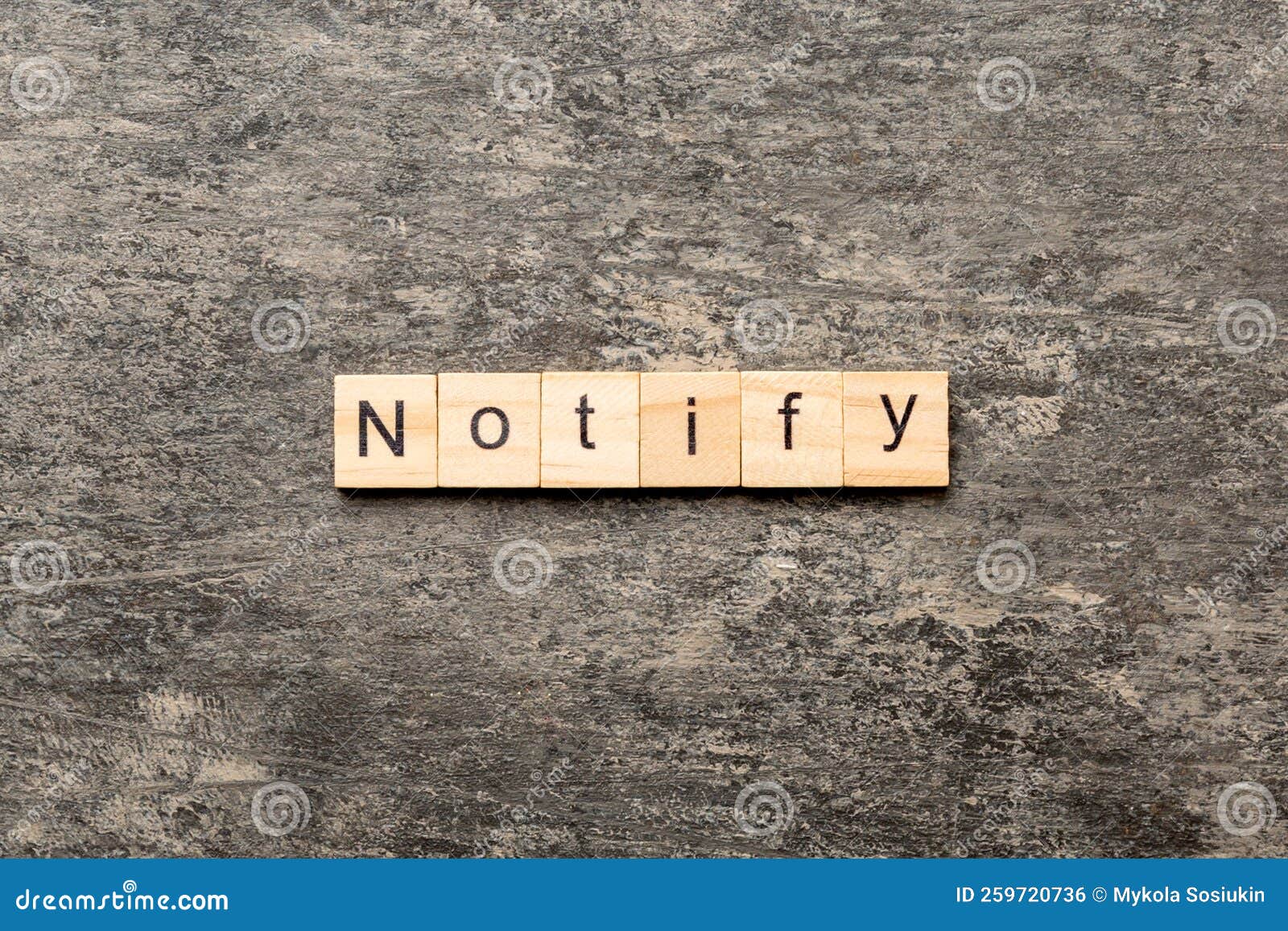 NOTIFY Word On White Blocks On Stock Photography | CartoonDealer.com ...