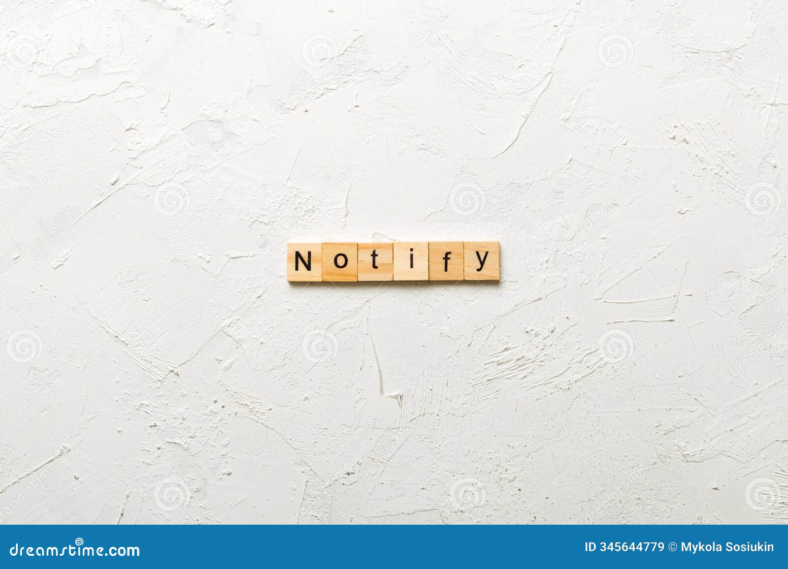 NOTIFY Word On White Blocks On Stock Photography | CartoonDealer.com ...