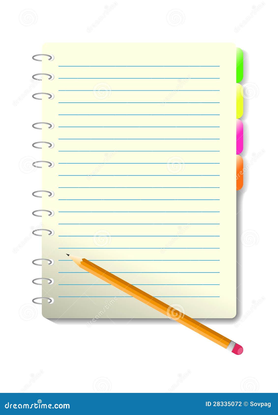 Notizblock vektor abbildung. Illustration von leerzeichen - 28335072