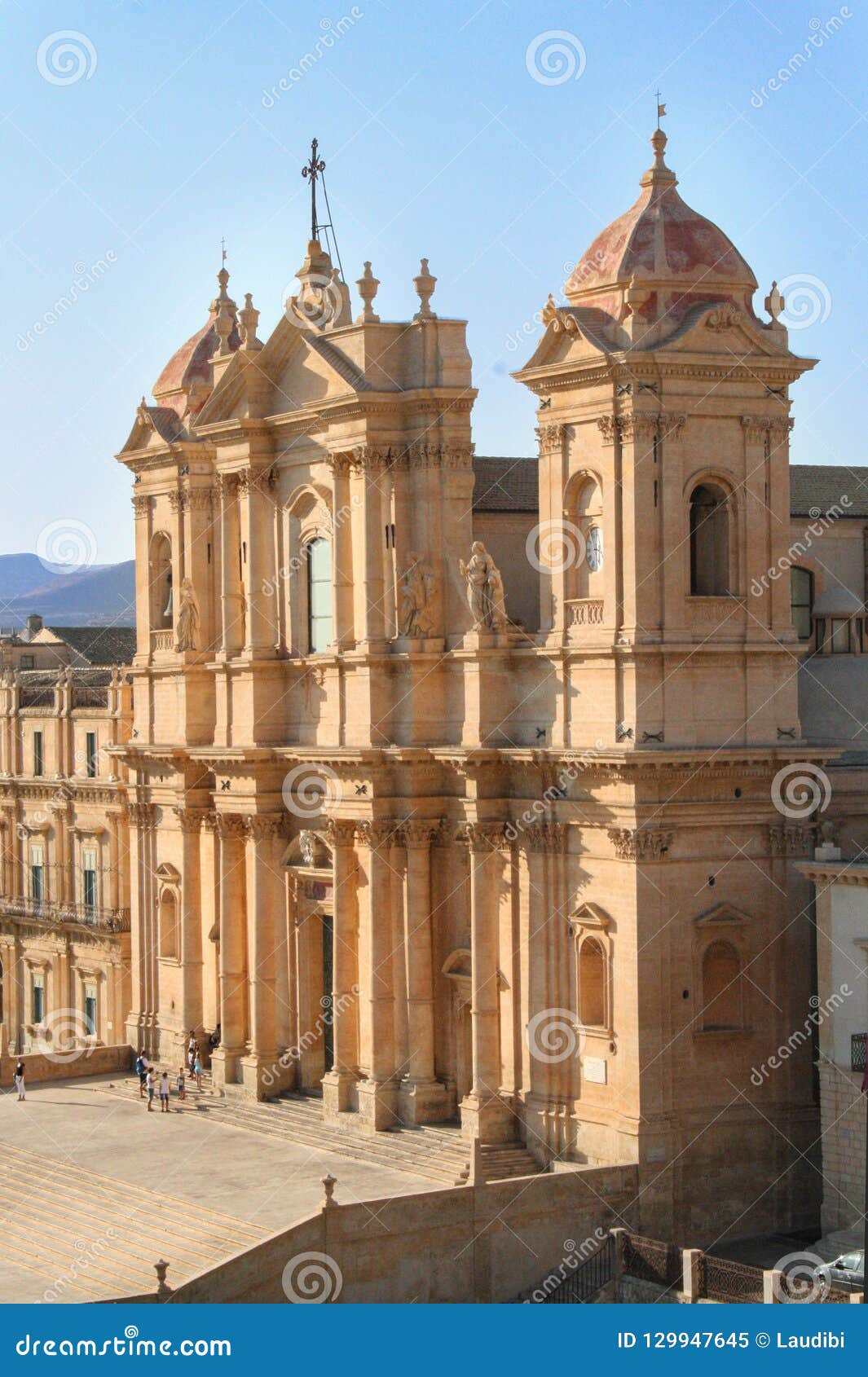 Noto cathedral stock image. Image of dome, city, outdoor - 129947645