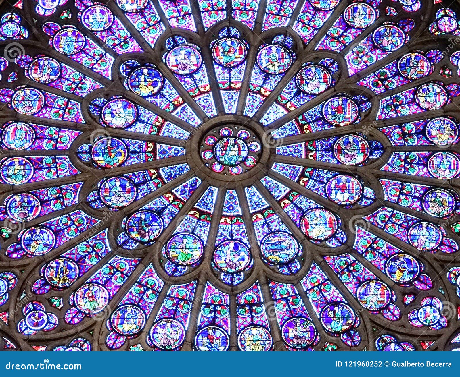 Notre Dame Cathedral North Rose Window Fotografia Editoriale - Immagine ...