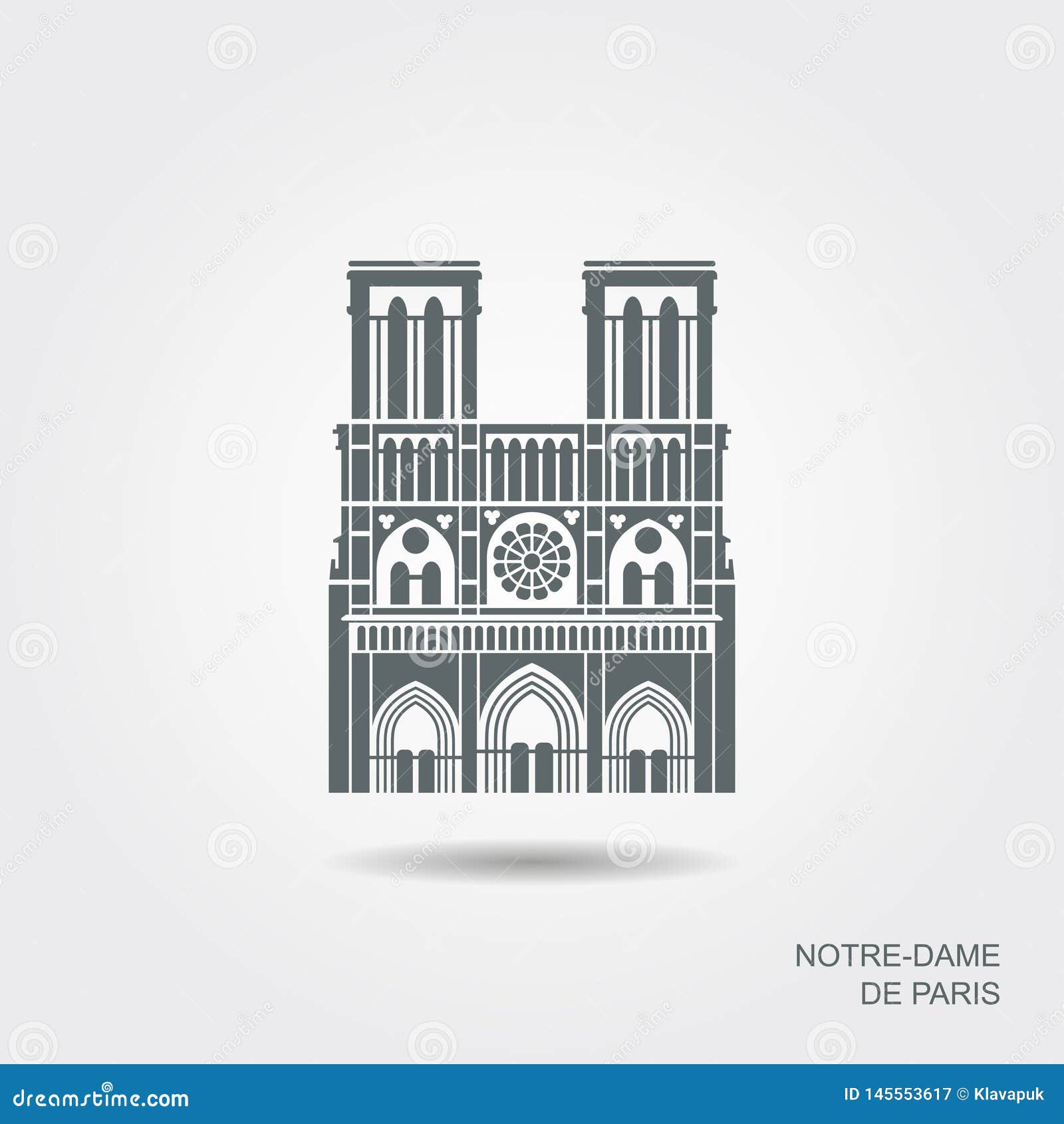 Notre Dame De Paris Cathedral, France. Vector Flat Icon Stock Vector ... Notre Dame De Paris Cathedral, France. Vector Flat Icon Stock Vector ...