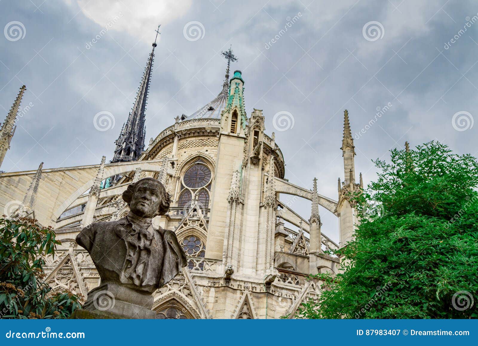 Notre dame de paris stock image. Image of french, gothic - 87983407
