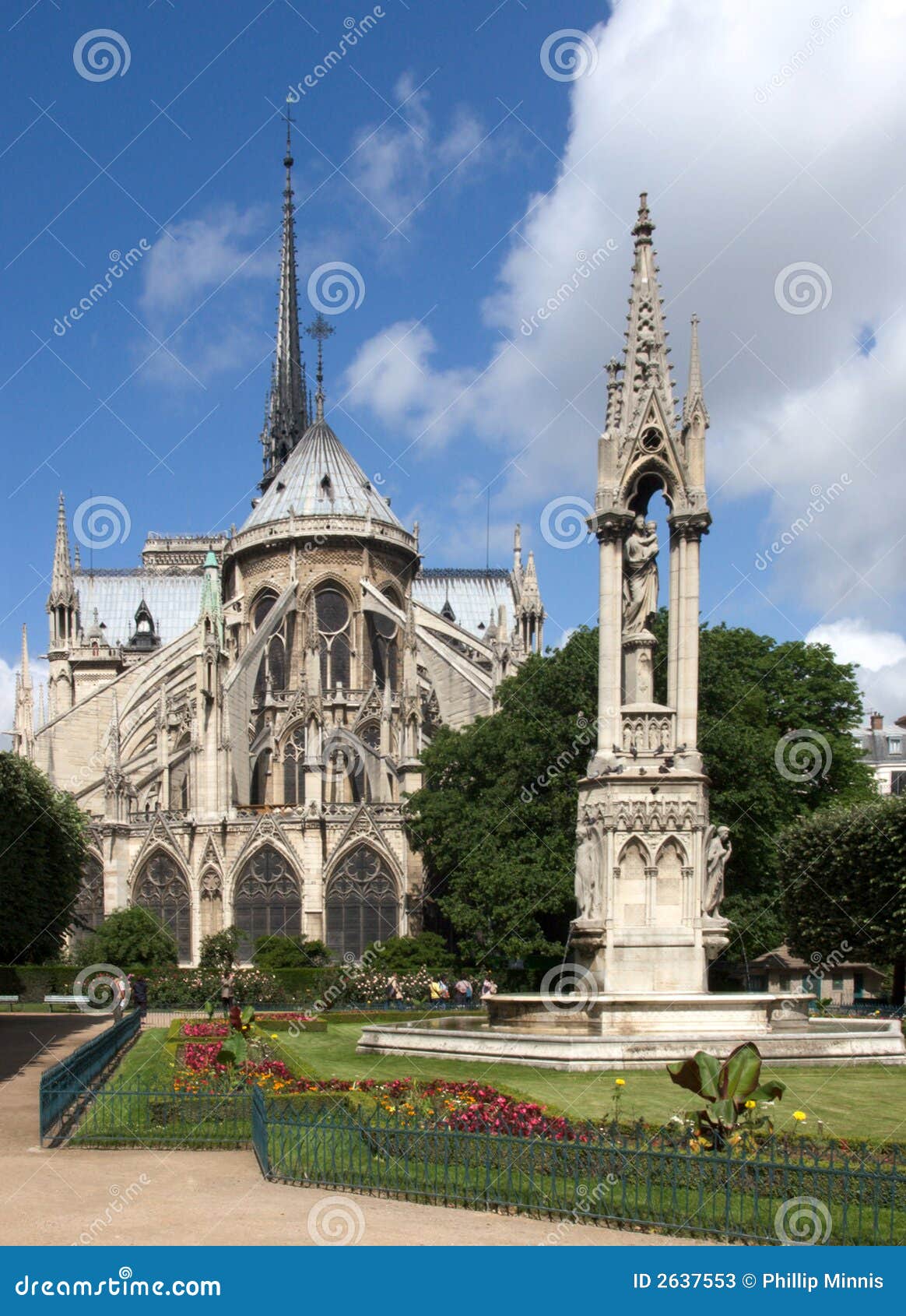 Notre Dame - Rear View stock image. Image of notre, gothic - 2637553