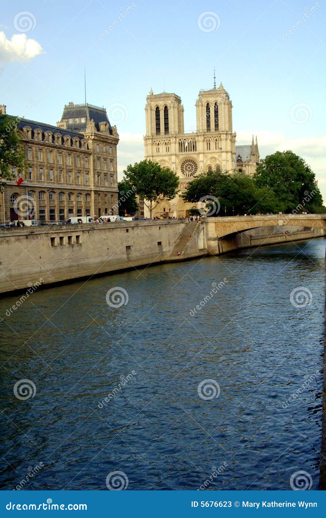 Notre Dame and River Seine stock image. Image of river - 5676623