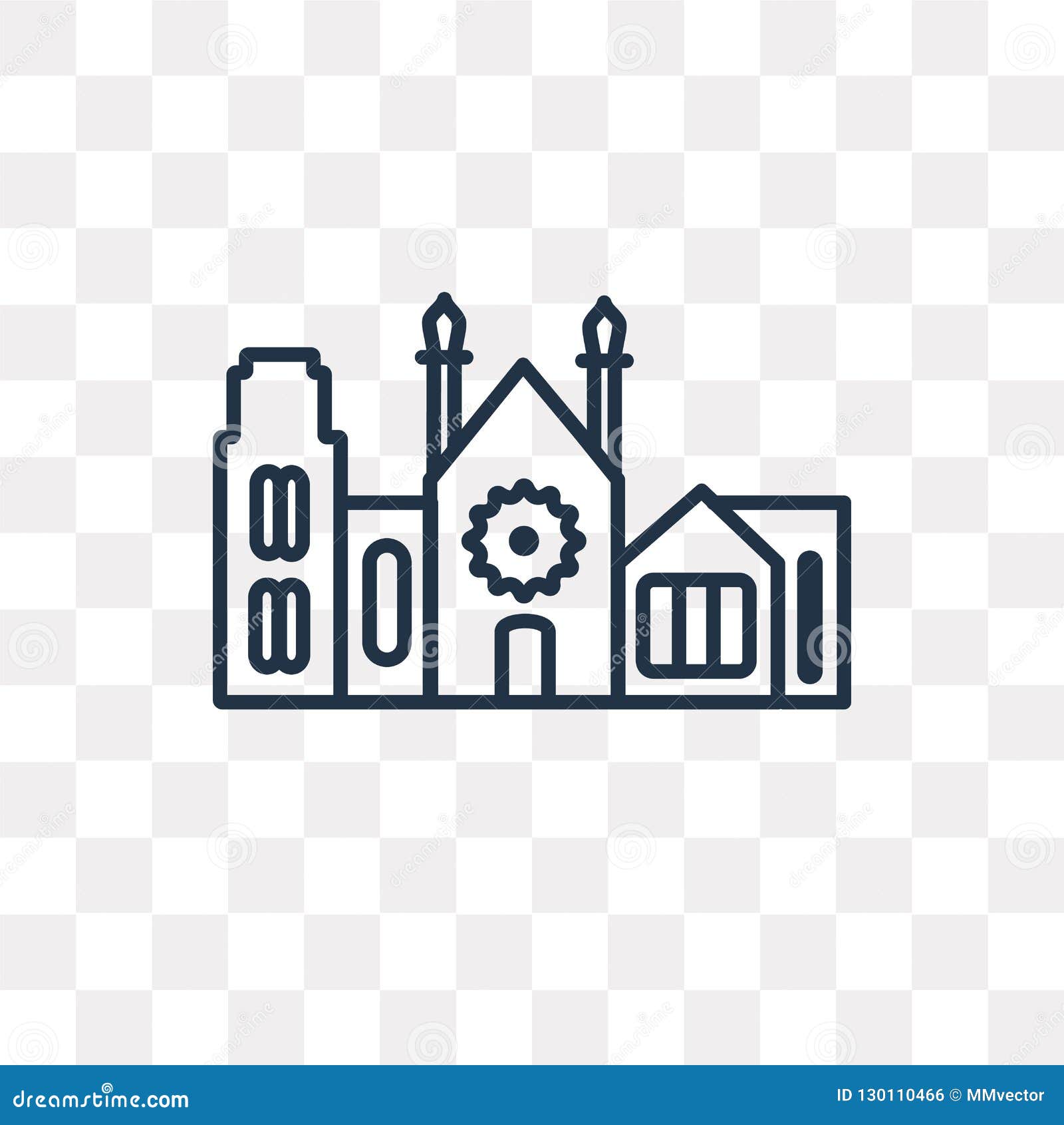 Linear Notre Dame Icon From Buildings Outline Collection. Thin Line ... Linear Notre Dame Icon From Buildings Outline Collection. Thin Line ...