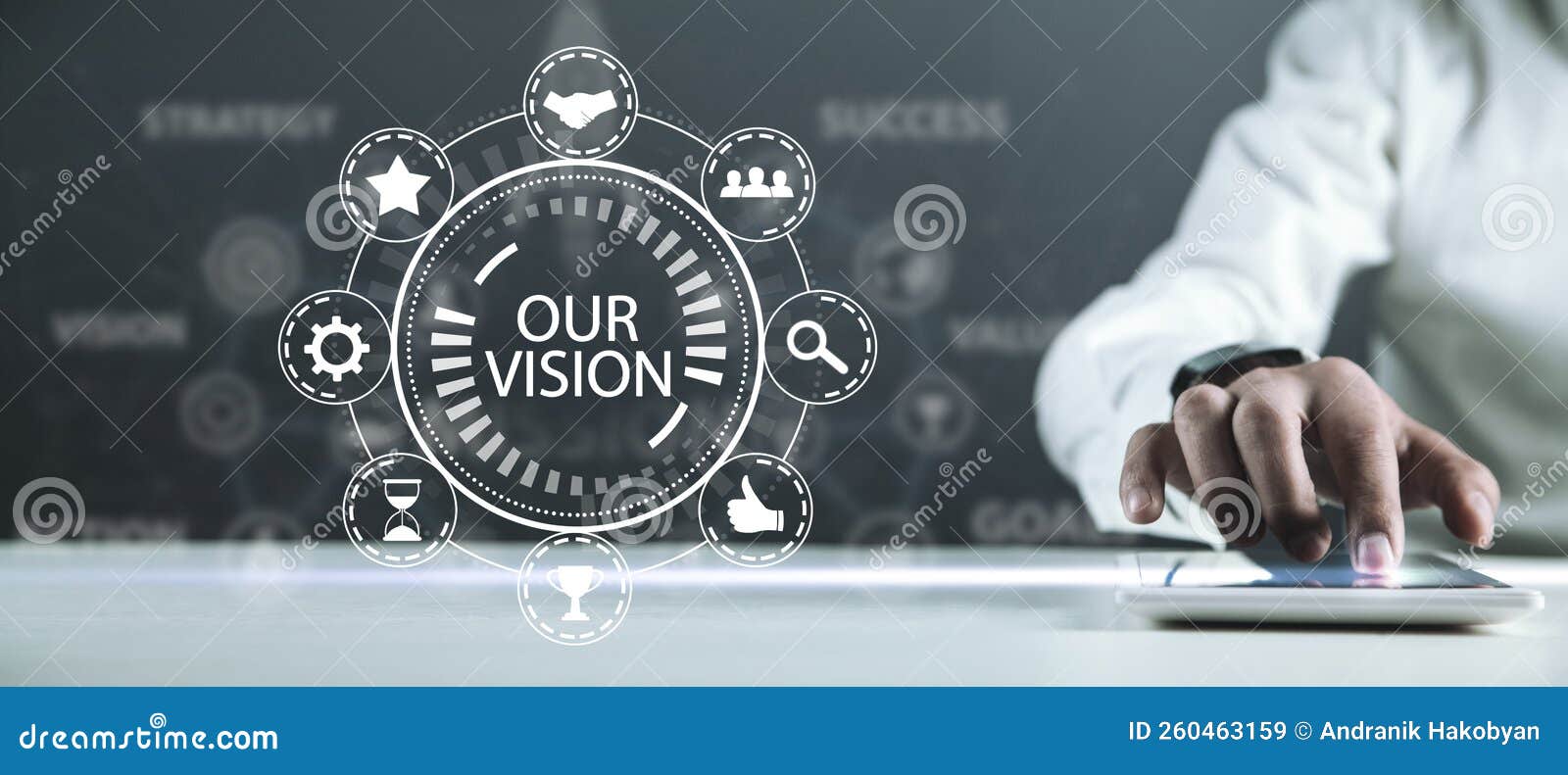 Notre Vision. Entreprise. Technologie. Internet Image stock - Image du ...