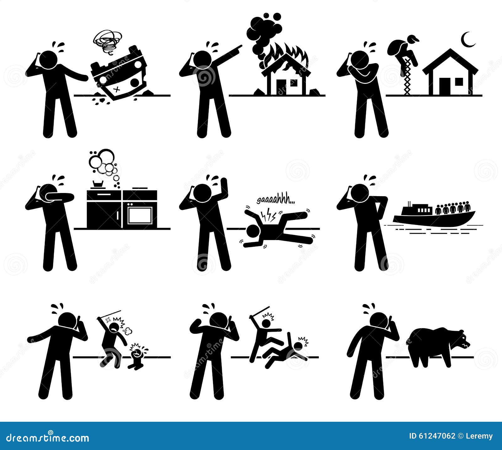 Notruf Clipart vektor abbildung. Illustration von abteilung - 61247062