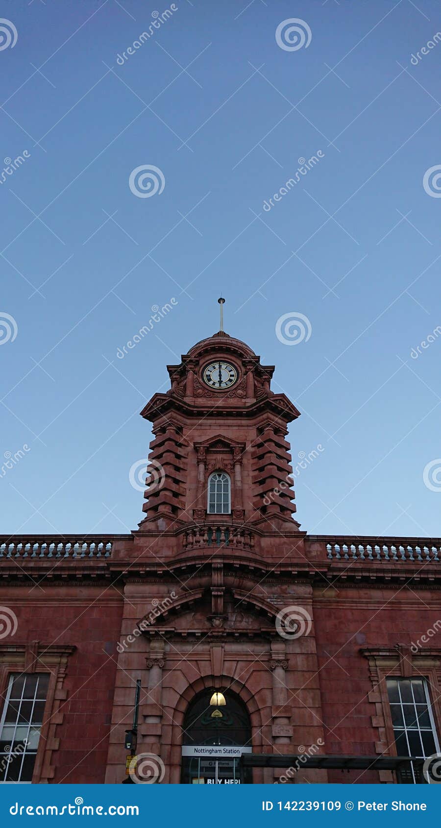 Nottingham Railway Station Clock Tower Stock Image - Image of clock ...