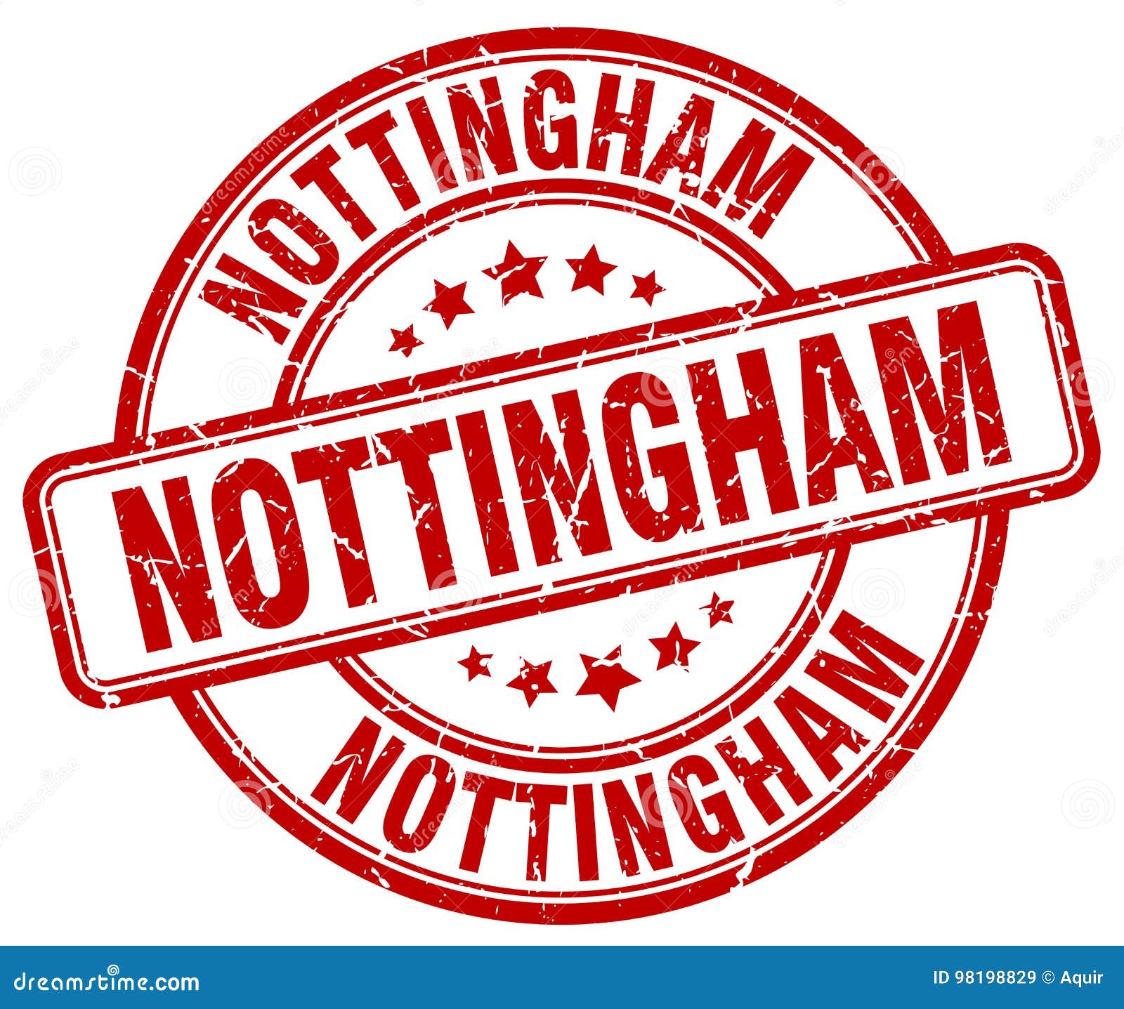 Nottingham stamp stock vector. Illustration of isolated - 98198829
