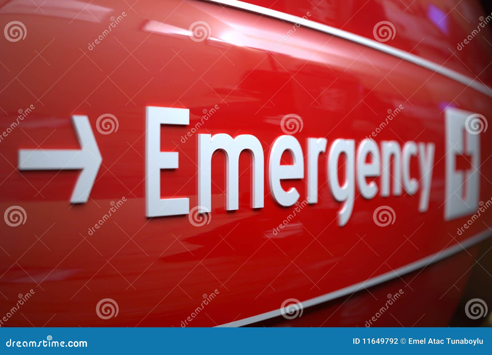 Notzeichen an Einem Krankenhaus. Stockfoto - Bild von zielen, zeichen ...