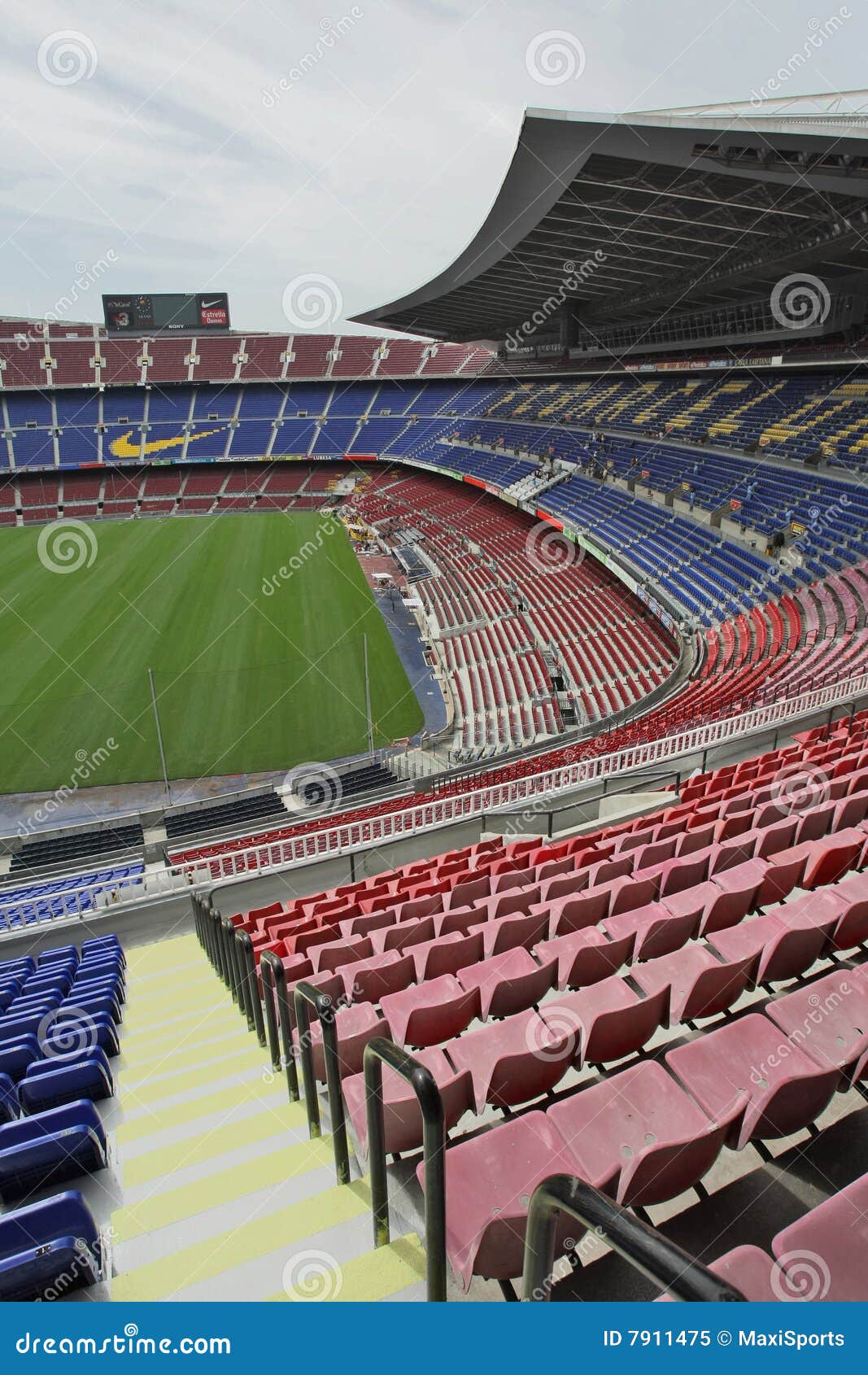 Nou Camp Stadium editorial image. Image of seat, spain - 7911475