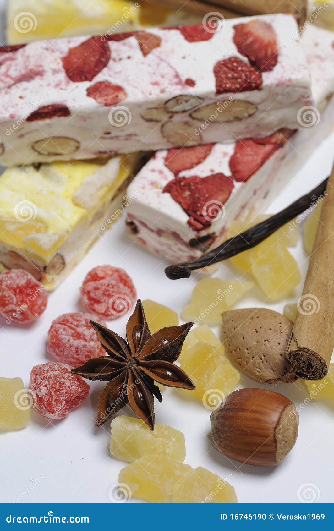Nougat stock photo. Image of cones, candied, dessert - 16746190