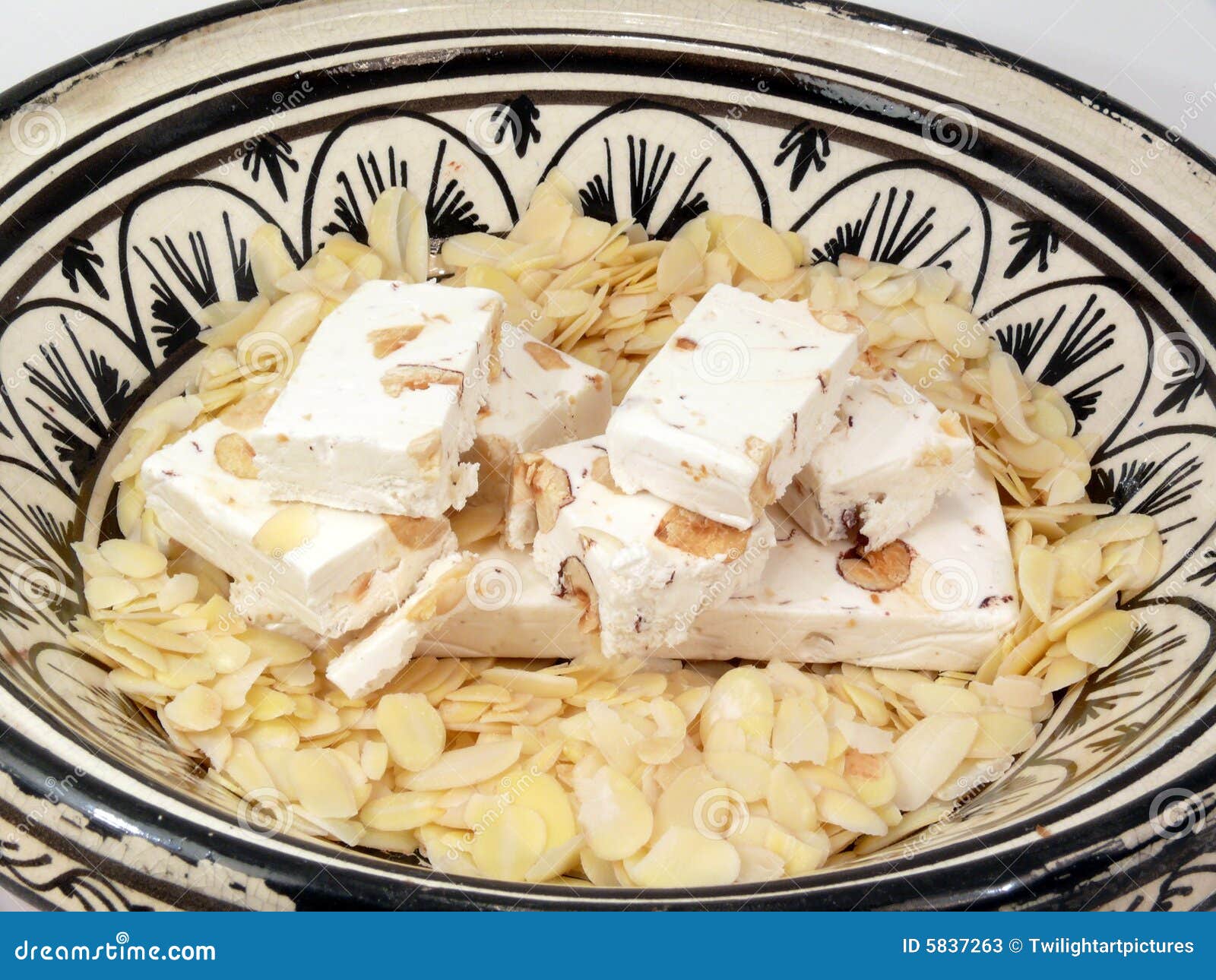 Nougat stock image. Image of almonds, nugat, sweet, nougat - 5837263