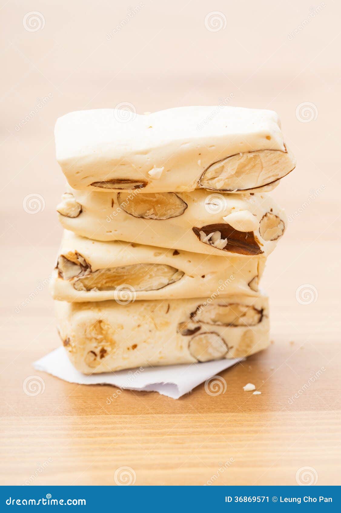 Nougat stock image. Image of food, white, candy, confectionery - 36869571