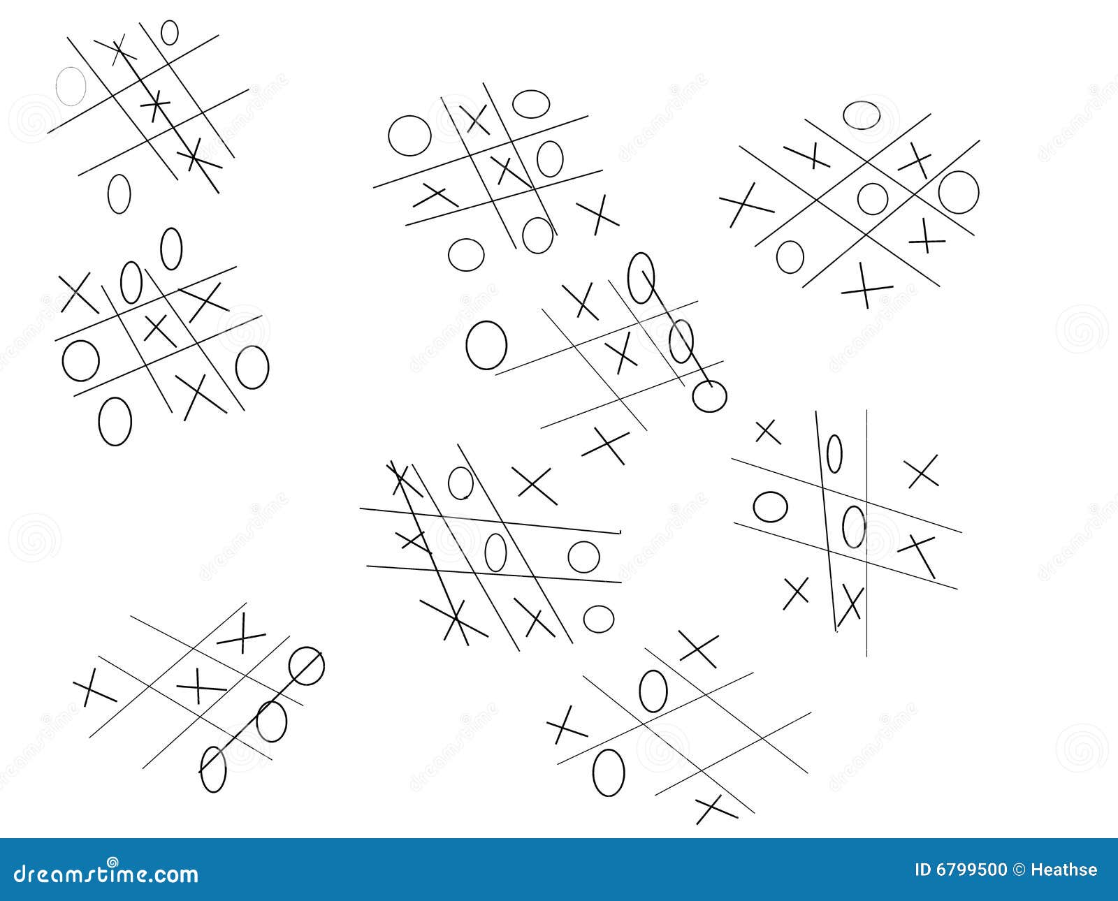 Noughts and crosses game stock illustration. Illustration of playing ...