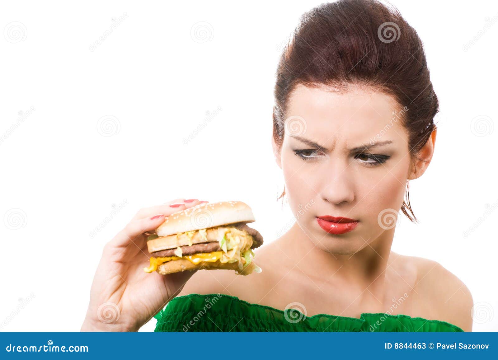 Nourriture malsaine image stock. Image du femelle, américain - 8844463