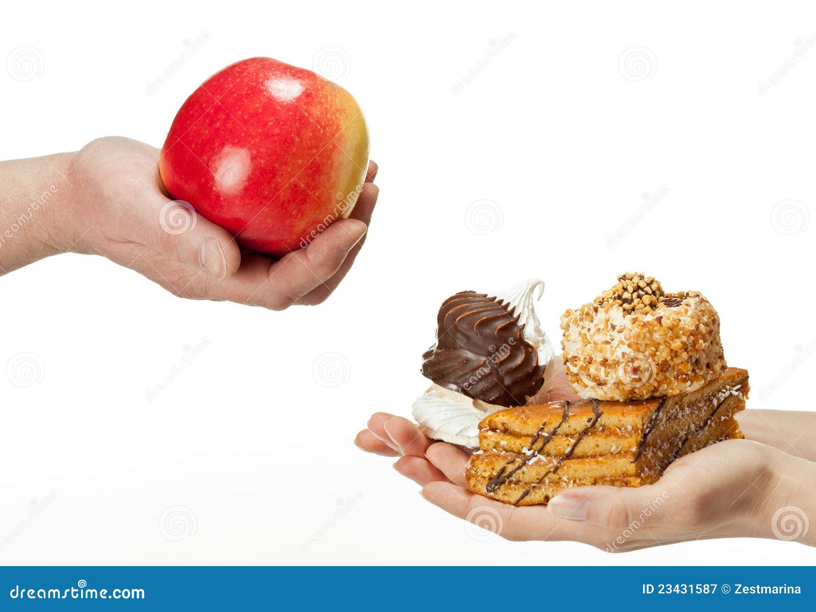 Nourriture Saine Ou Malsaine ? Image stock - Image du pomme, fruits ...