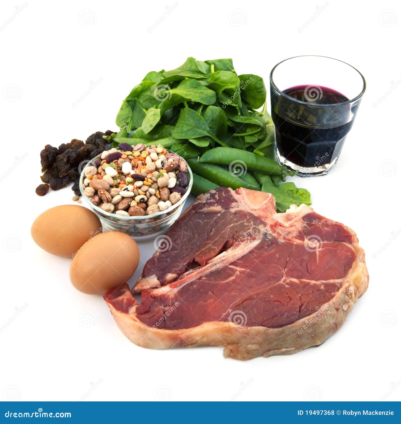 Nourritures riches en fer photo stock. Image du fond - 19497368