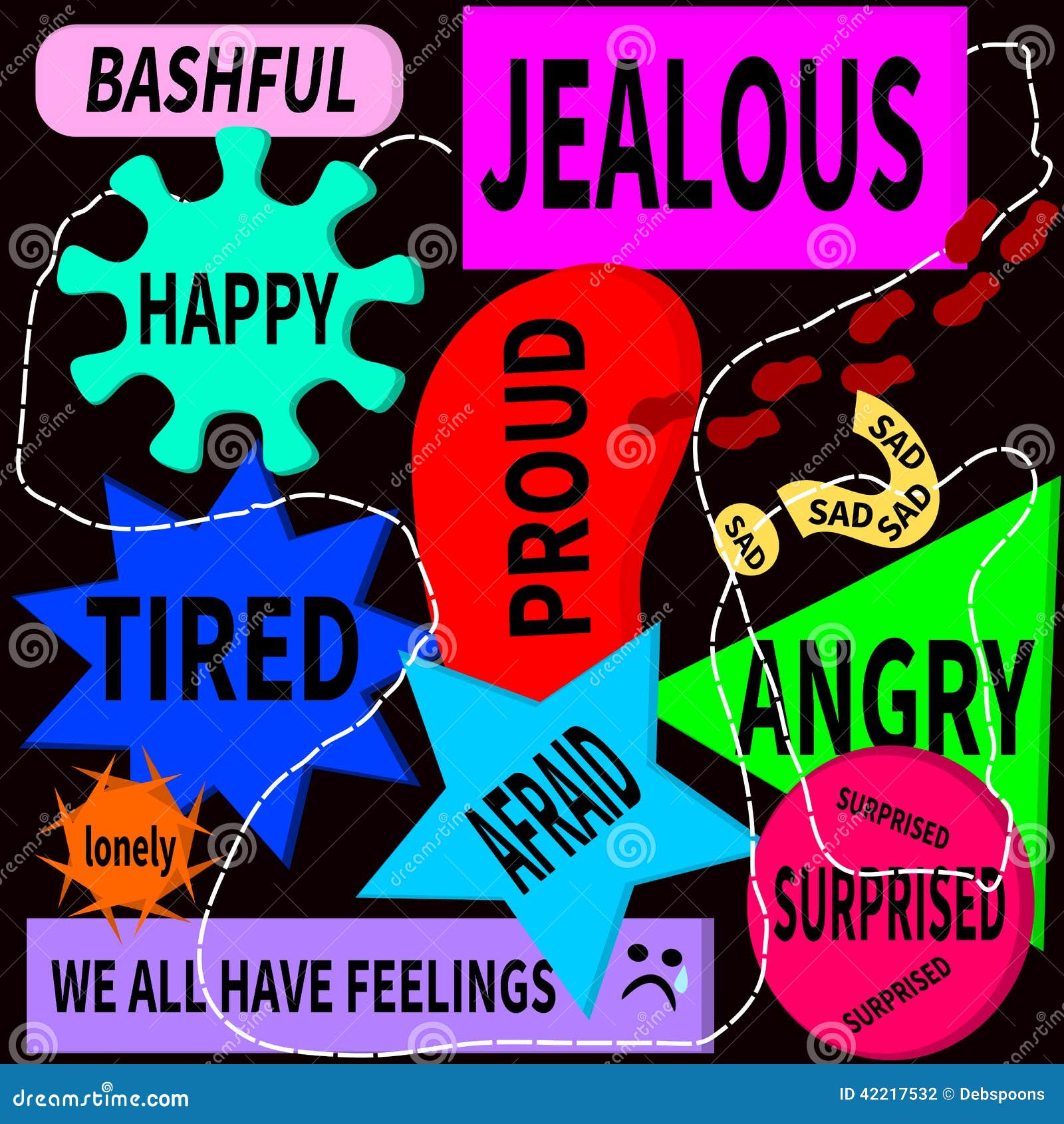 Nous avons des sentiments illustration de vecteur. Illustration du ...