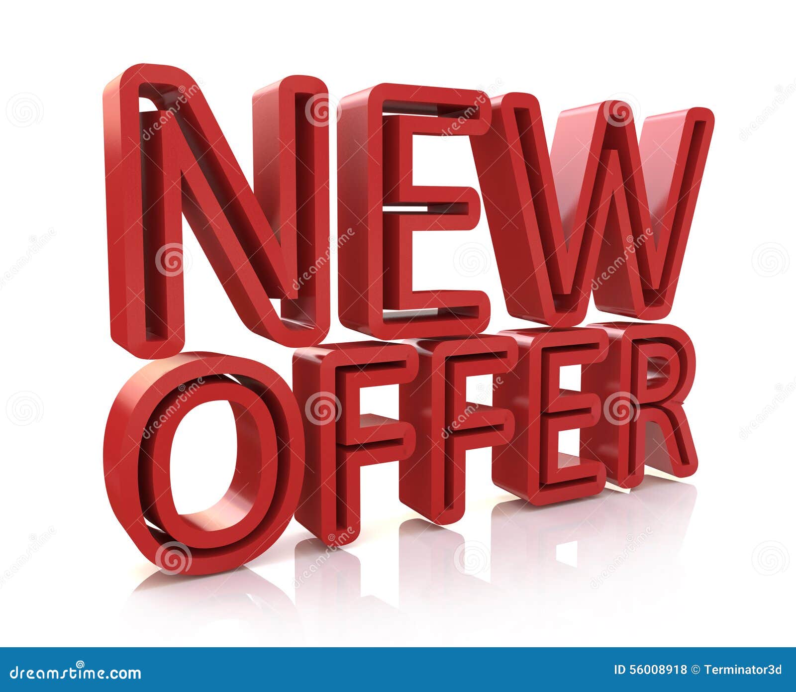 Nouveau mot de l'offre 3D illustration stock. Illustration du client ...