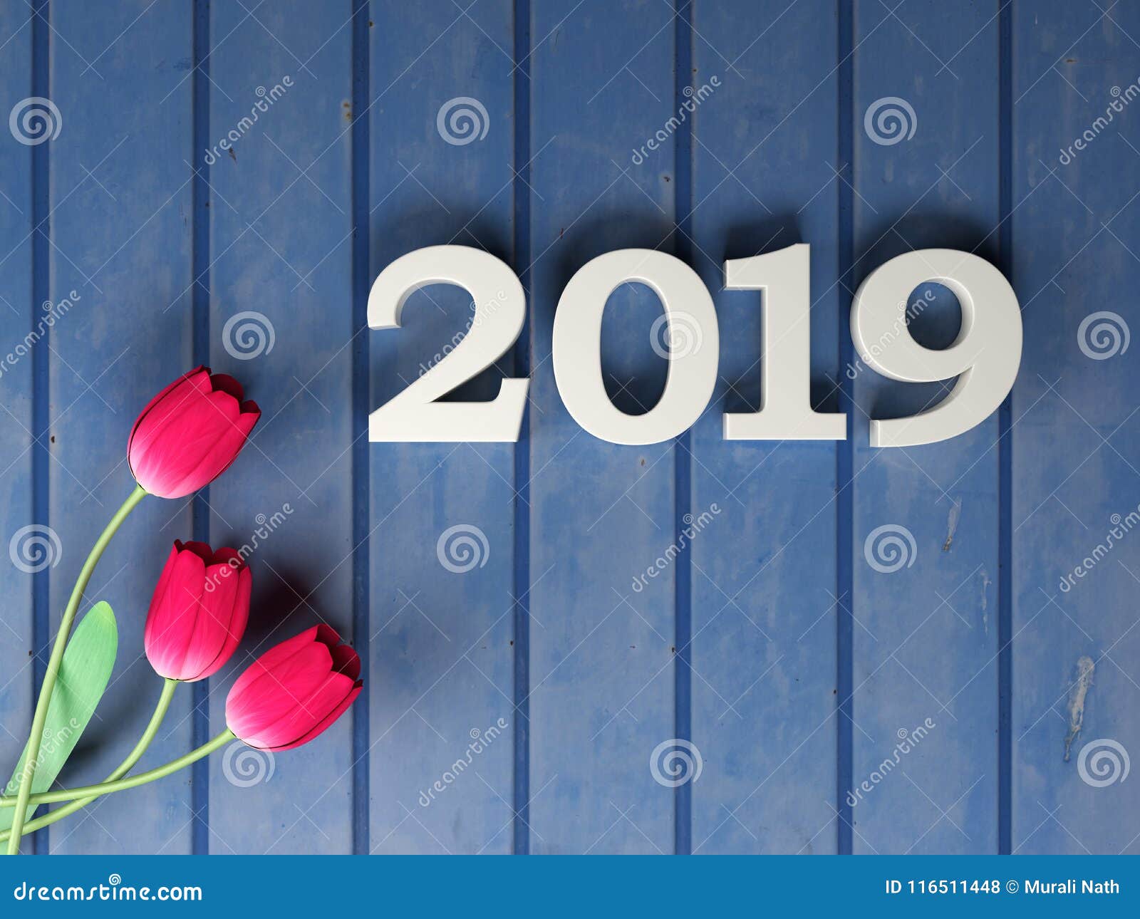 Nouvelle Année 2019 - 3D a Rendu L'image Illustration Stock ...