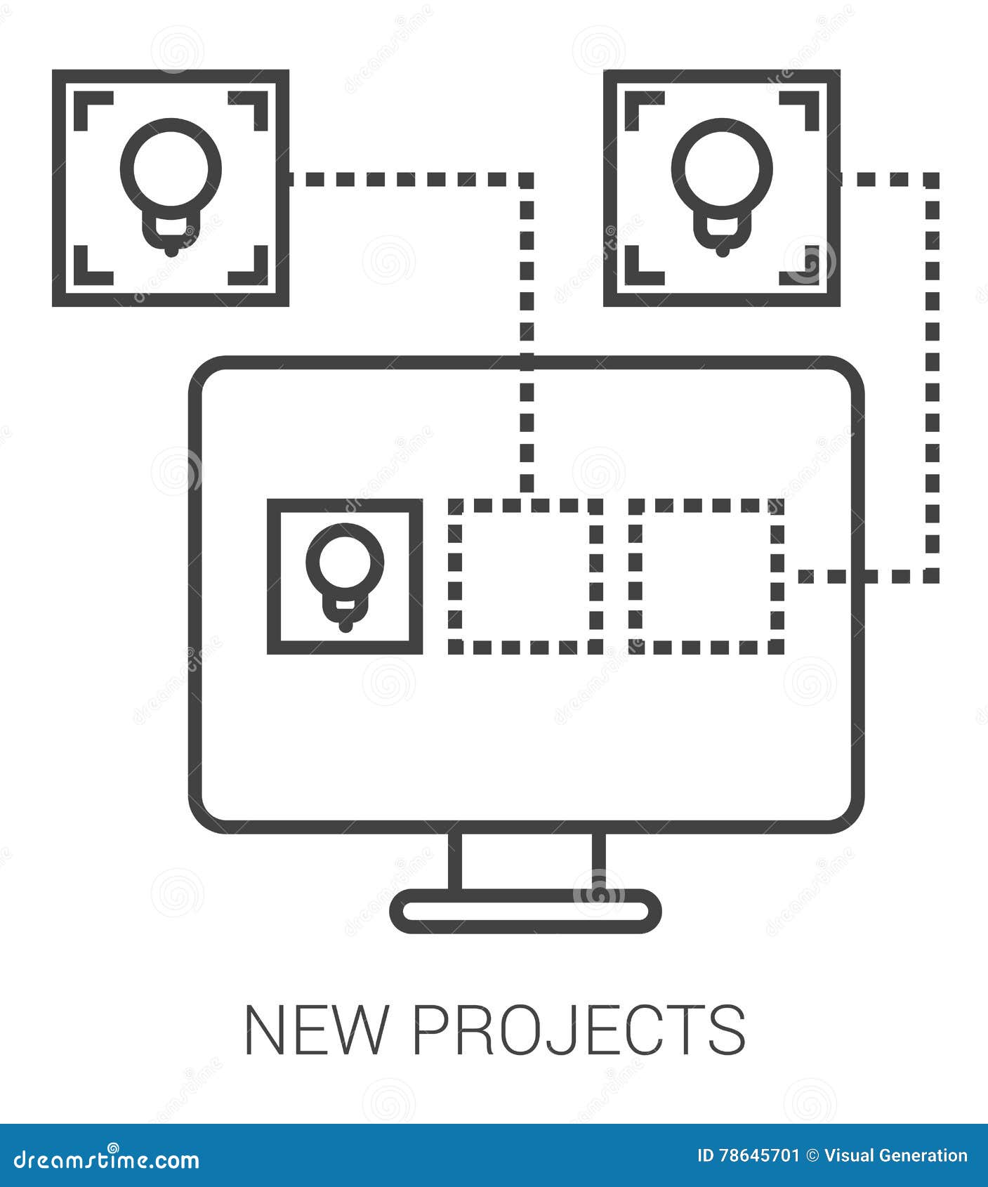 Nouvelle Ligne De Projets Infographic Illustration de Vecteur ...