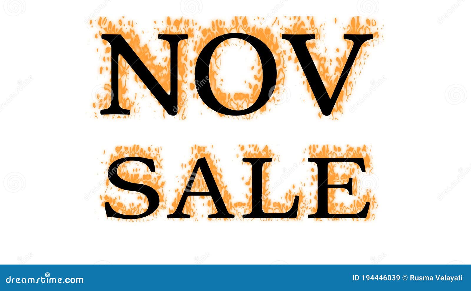 Nov Sale Fire Text Effect White Isolated Background Stock Illustration ...