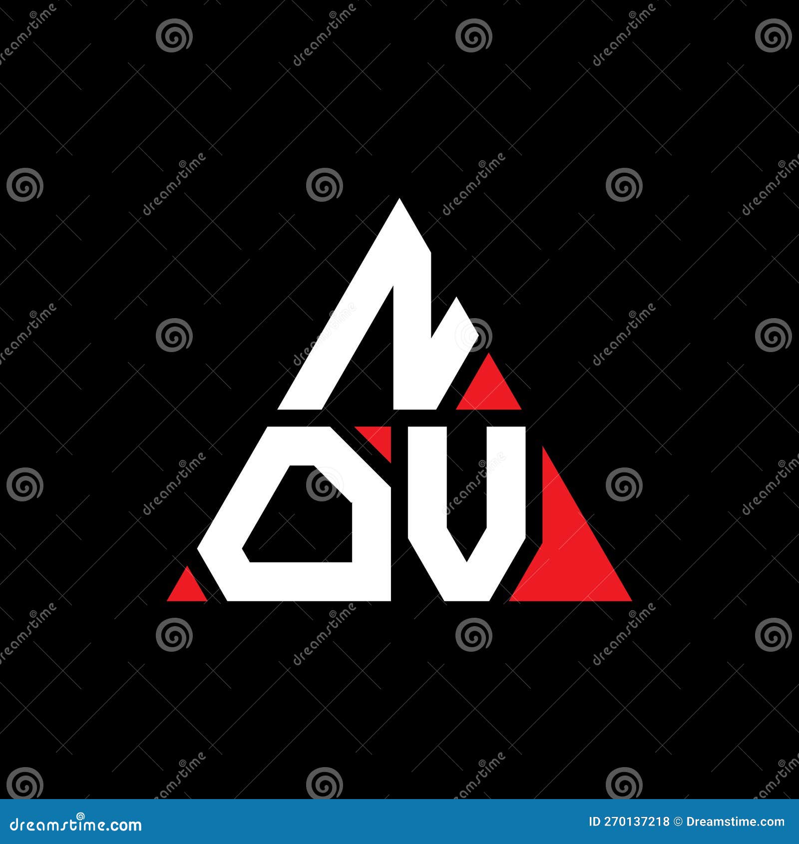 NOV Triangle Letter Logo Design with Triangle Shape. NOV Triangle Logo ...