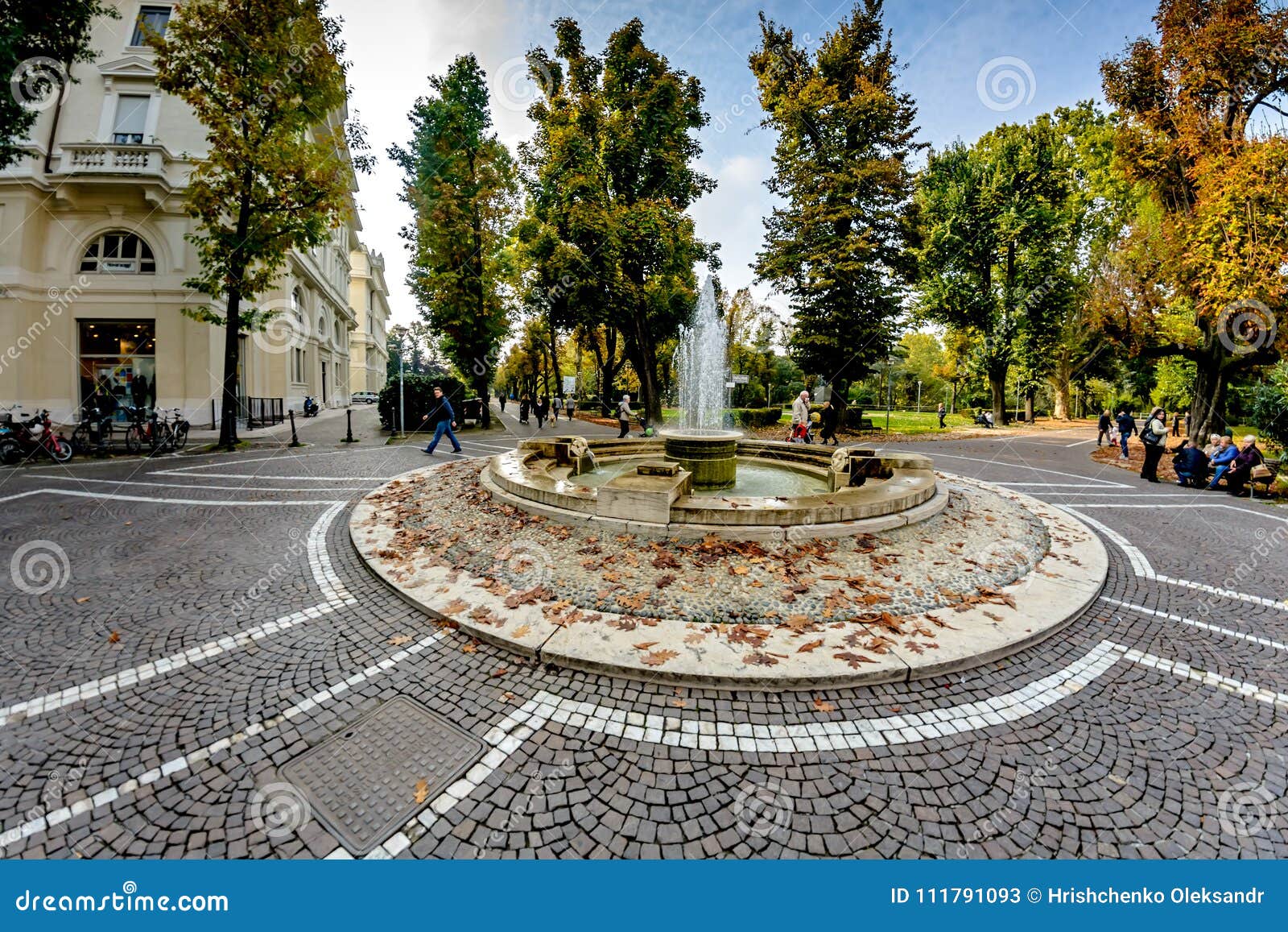 Novara, Italy - October 17, 2016: Square with a Fountain in the City ... Novara, Italy - October 17, 2016: Square with a Fountain in the City ...