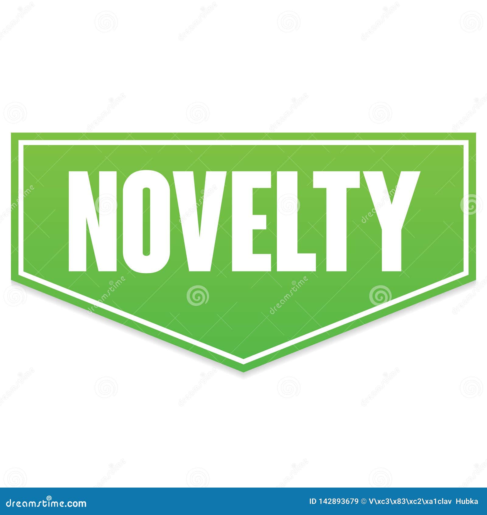 Novedad Verde De La Bandera Del Vector Ilustración del Vector ...