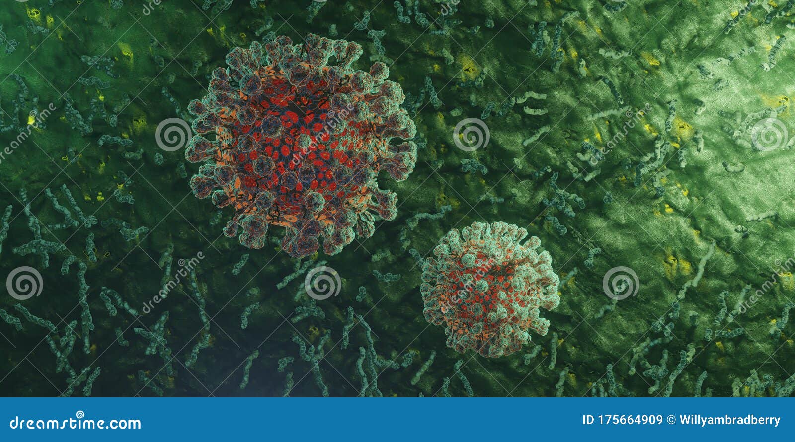 Corona Virus COVID19 Electron Microscope Scan Image Stock Illustration ...