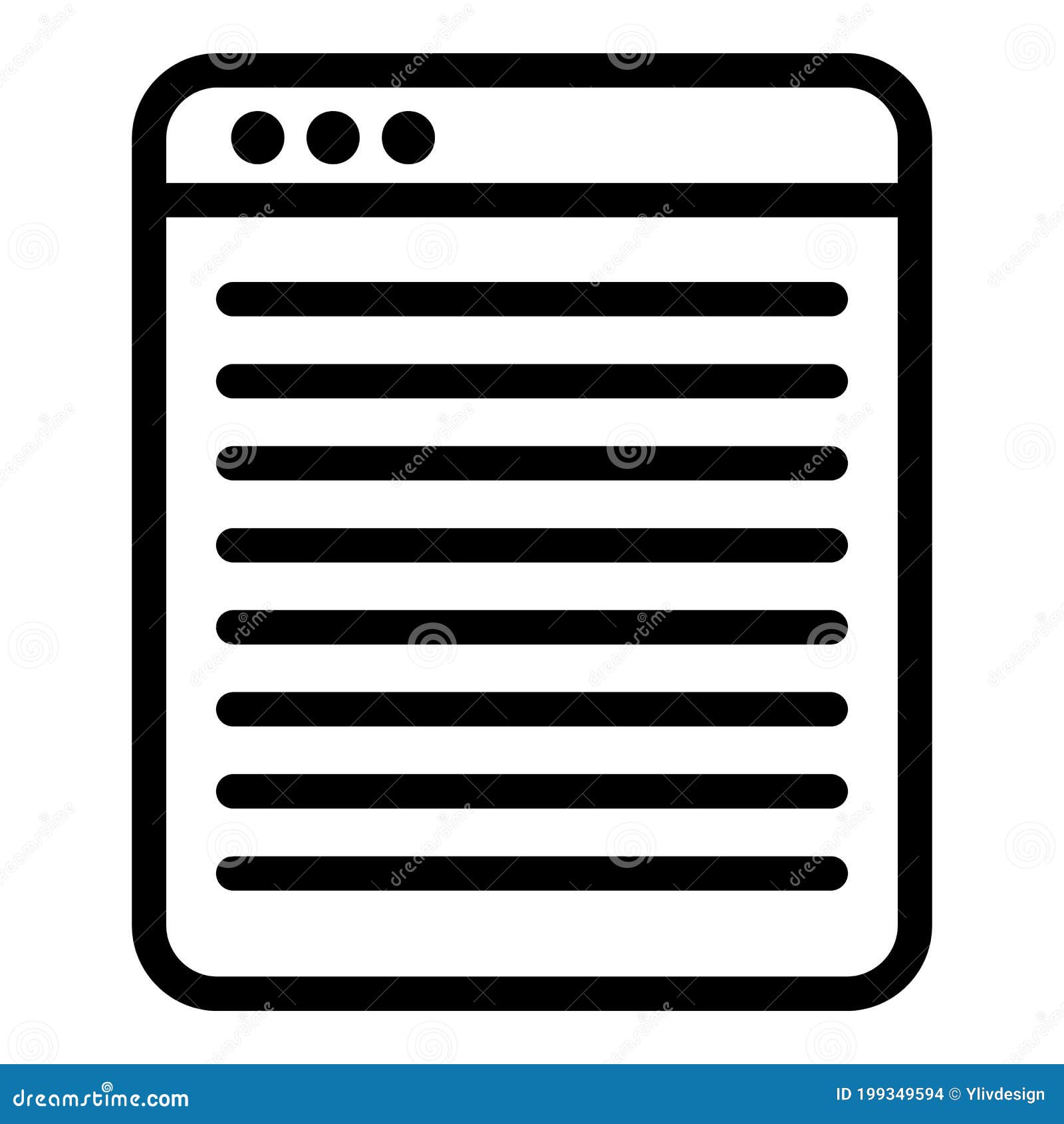 Scenario Outline Icon. Simple Linear Element Illustration. Isolated ...